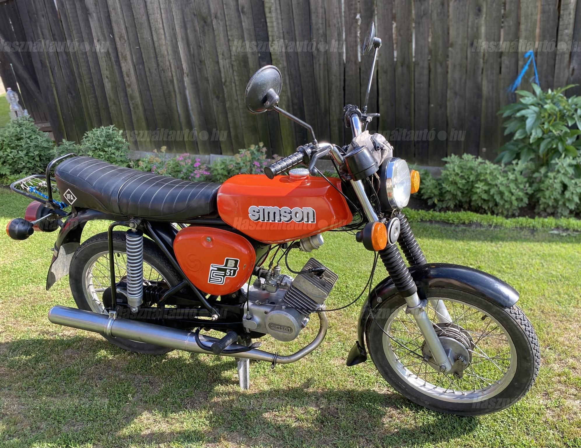 Eladó SIMSON S 51 B 50 cm³ (1990) Motorkerékpár | Használtauto.hu