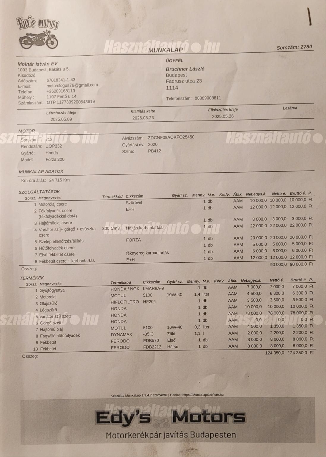 Eladó HONDA NSS 300 FORZA 279 cm³ (2020) Motorkerékpár | Használtauto.hu