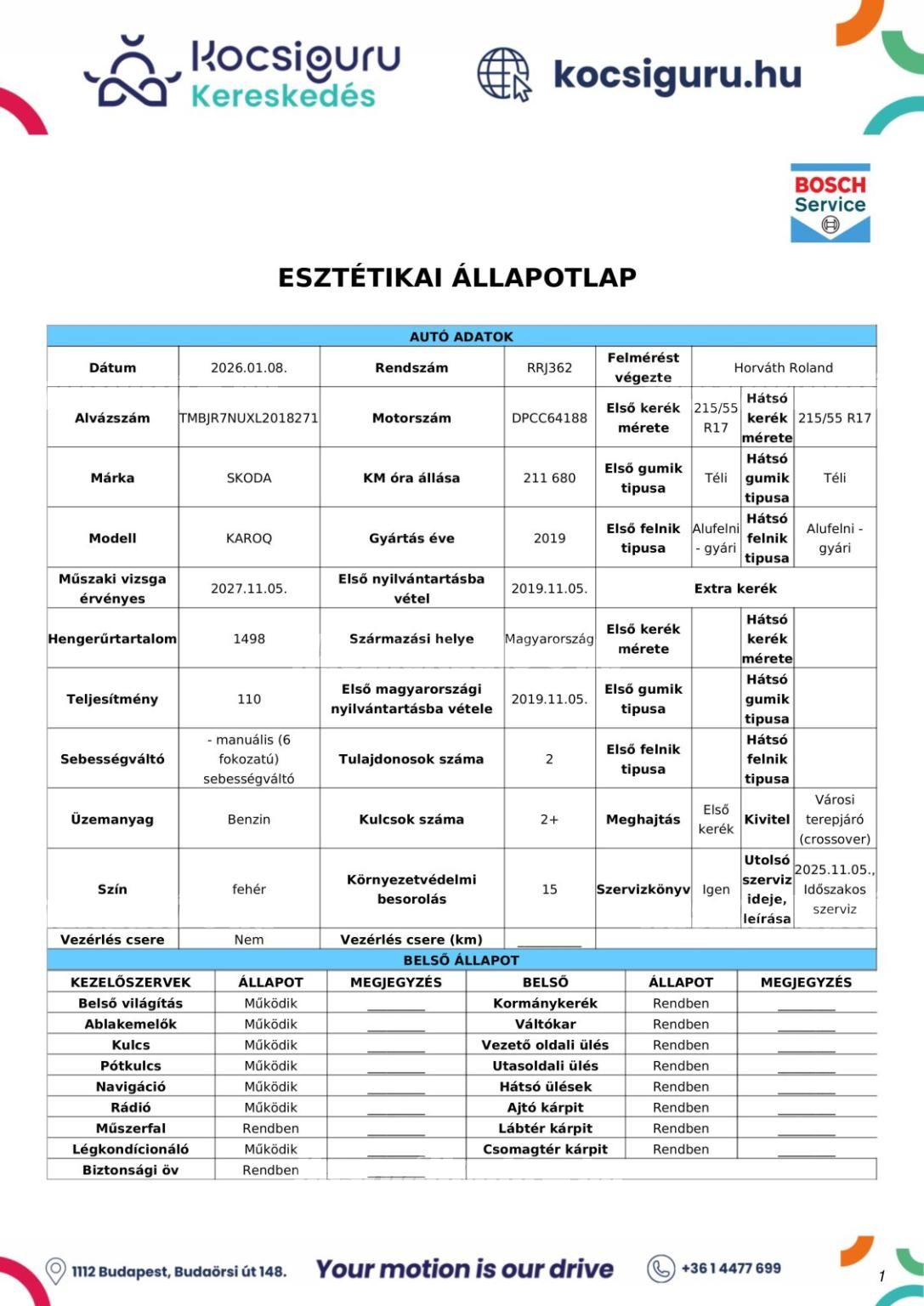 Eladó SKODA KAROQ Városi terepjáró (crossover) (2019) | Használtauto.hu