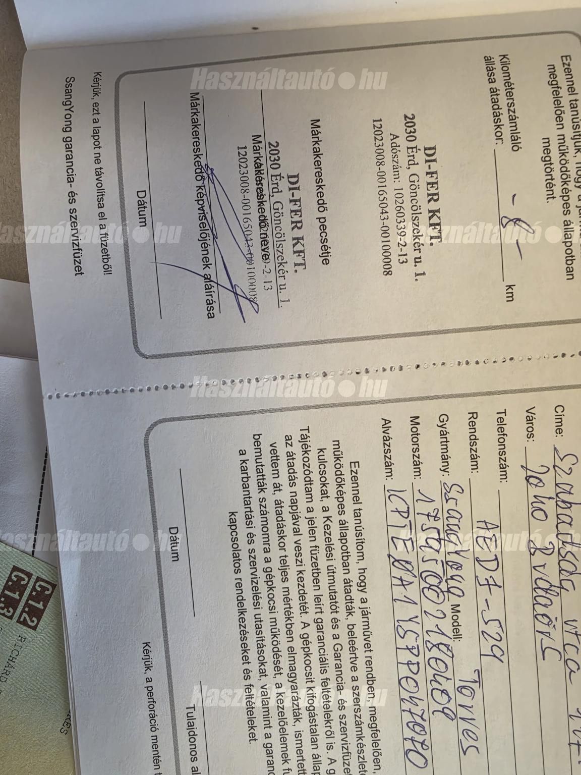 Eladó SSANGYONG TORRES Kombi (2023) | Használtautó.hu
